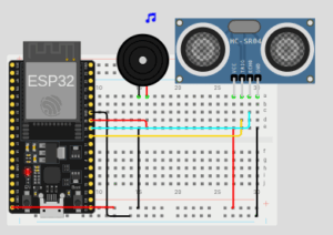 Membuat Parking Car Sensor dengan ESP32 dan HC-SR04: Bunyi Buzzer ...